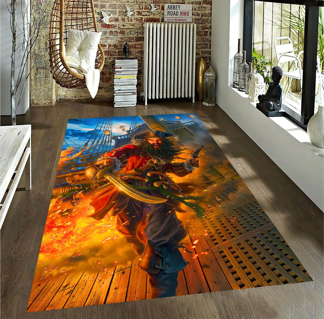 Pirate Rug,ship Rug,ship Pattern Rug,pirates of the Caribbean, Captain ...