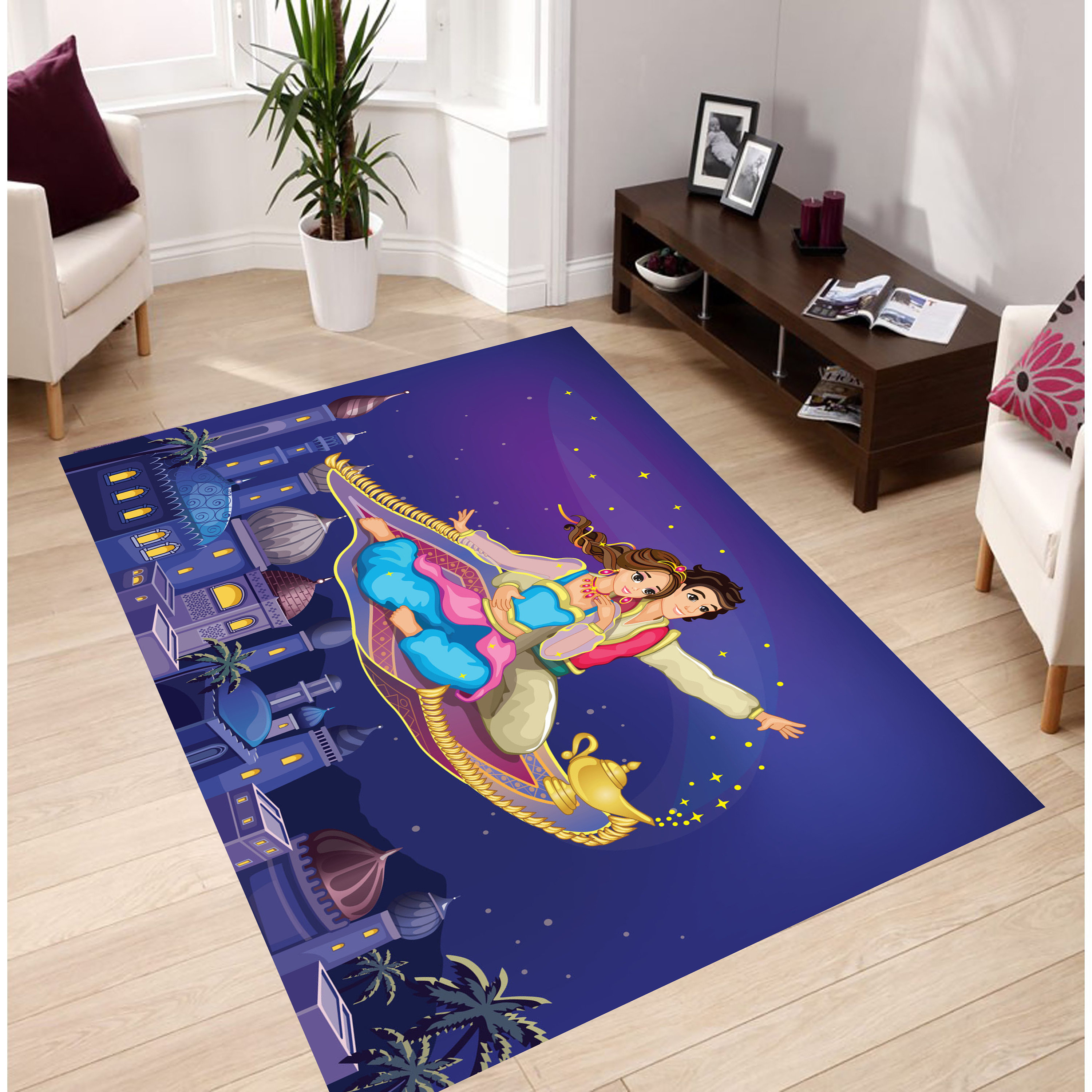 Aladdin's and Flying Carpet Rug,aladdin Rug,aladdin Lamp Rug,magic Rug ...