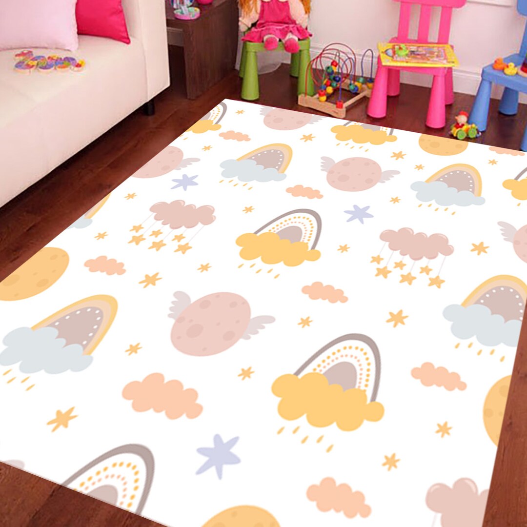 Rainbow Rug,cute Pattern Rug,baby Room Rug,gift for Toddlers,nursery ...