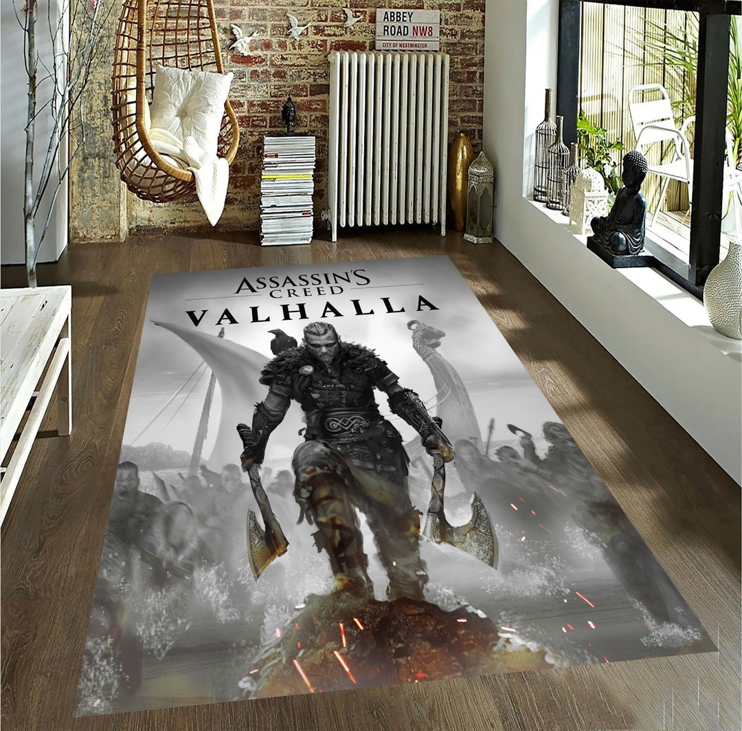 Viking Theme Rug, Valhalla Rug, Odin Rug, Warrior Rug, Middle Ages ...