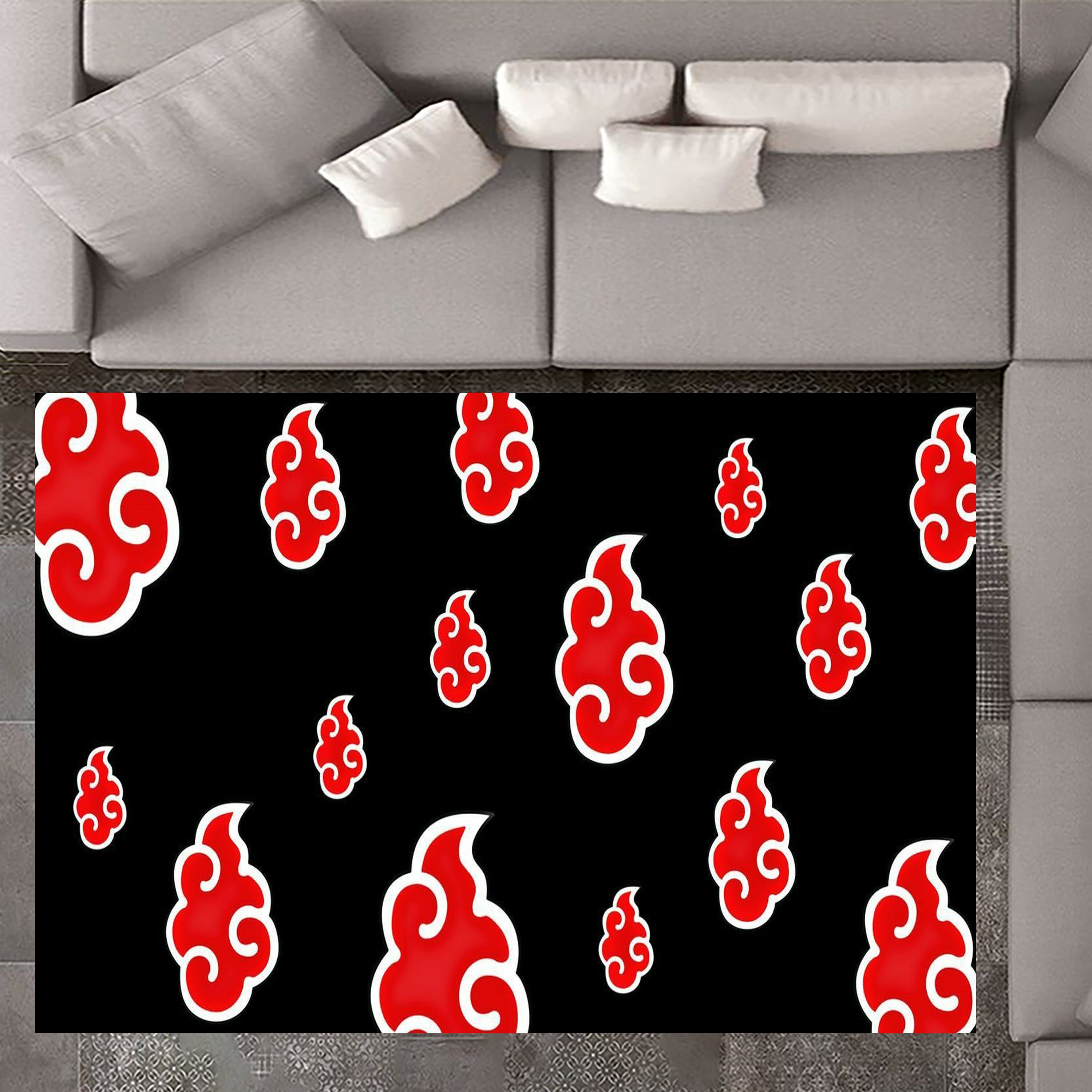 Japanese Rug,japanese Anime, Red Cloud Doormat,cloud Rugs,customs Rug ...