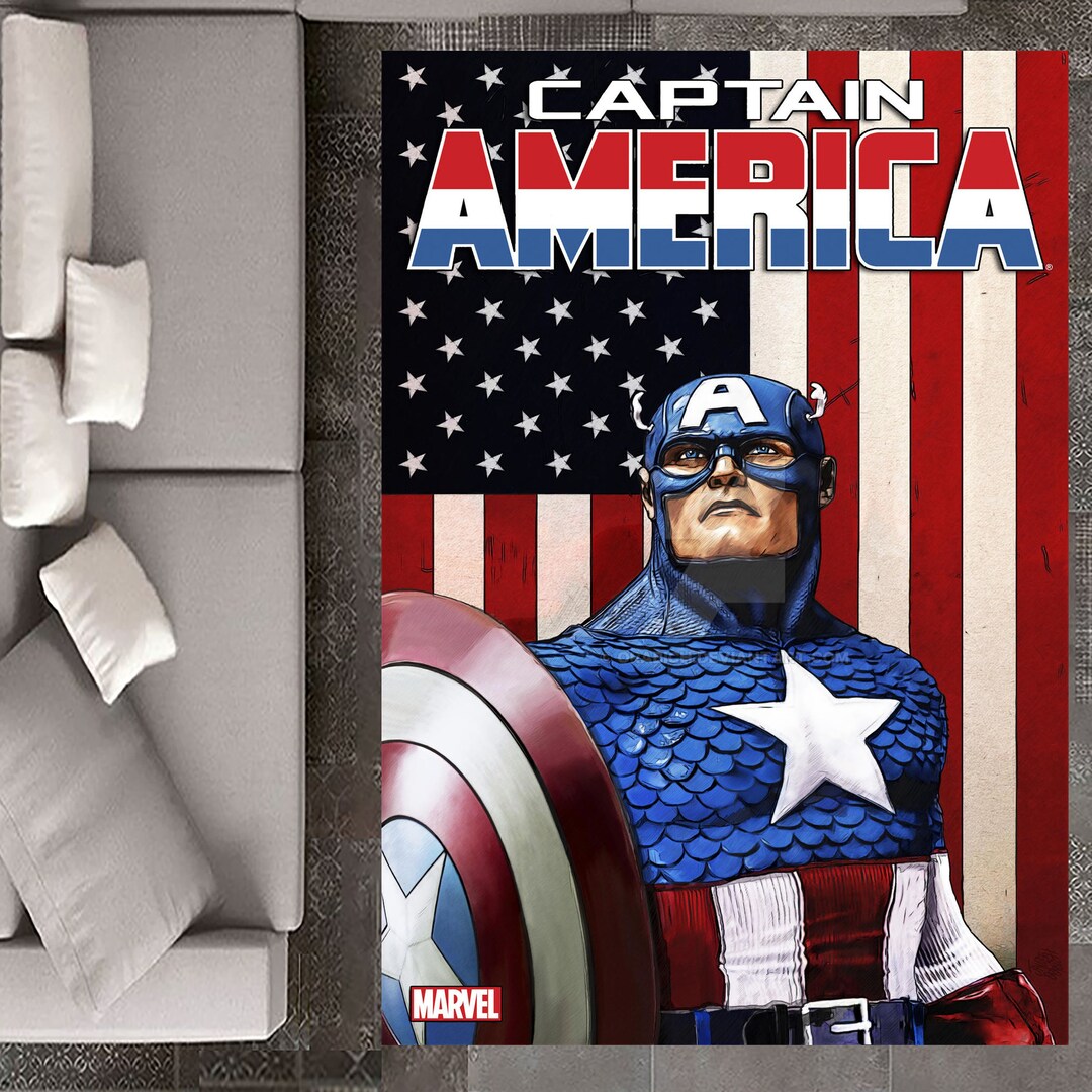 Captain America Poster Rug,captain America Comic Book,popular Fantastic ...