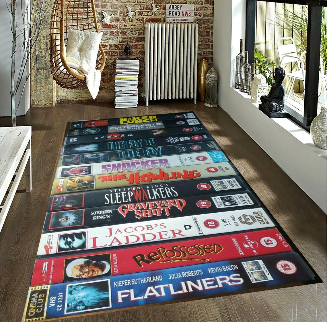 Horror Movie and Book Themed Rug,fear Rug,movie Rug,halloween Rug,scary ...