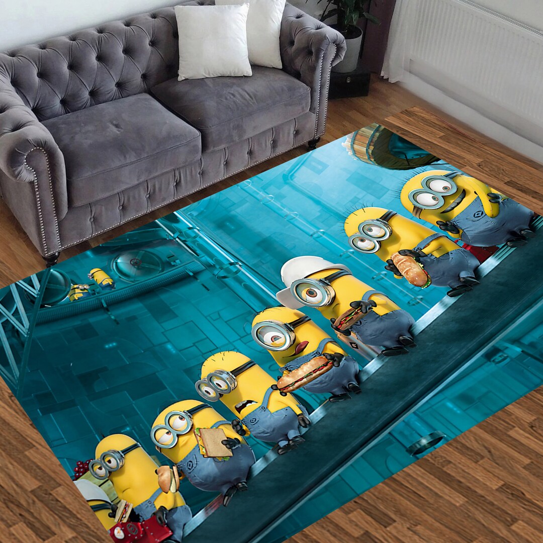 Minions Cartoon Themed Rug,child Gift,kids Game Rug,kid's Room Decor ...