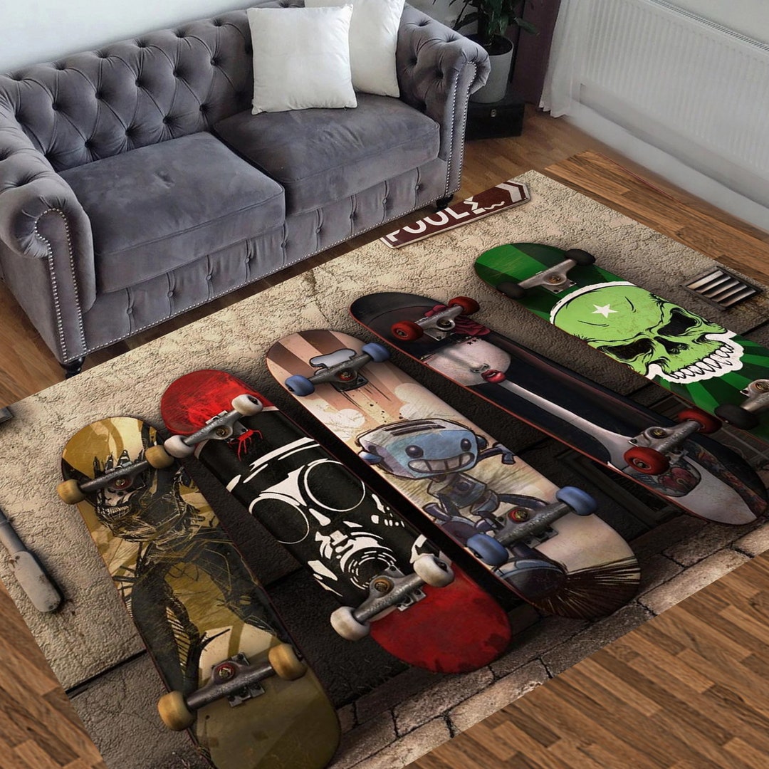 Skate Board Rug,unique Rug,hypebeast Rug,skateboarder Rug,colorful ...
