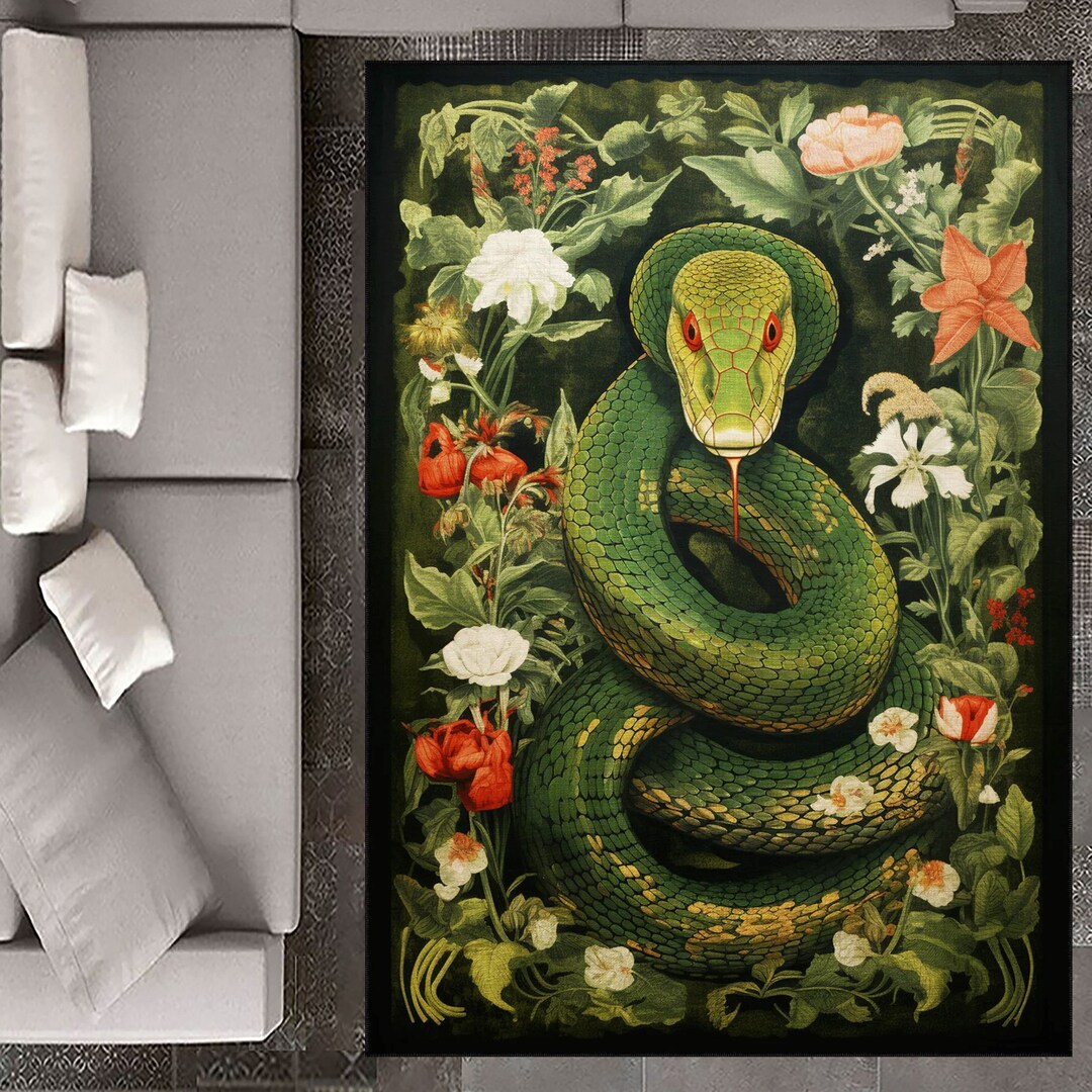 Cobra Snake Rug, King Snake Rug, Monster Rug,horrific Snake Decor ...