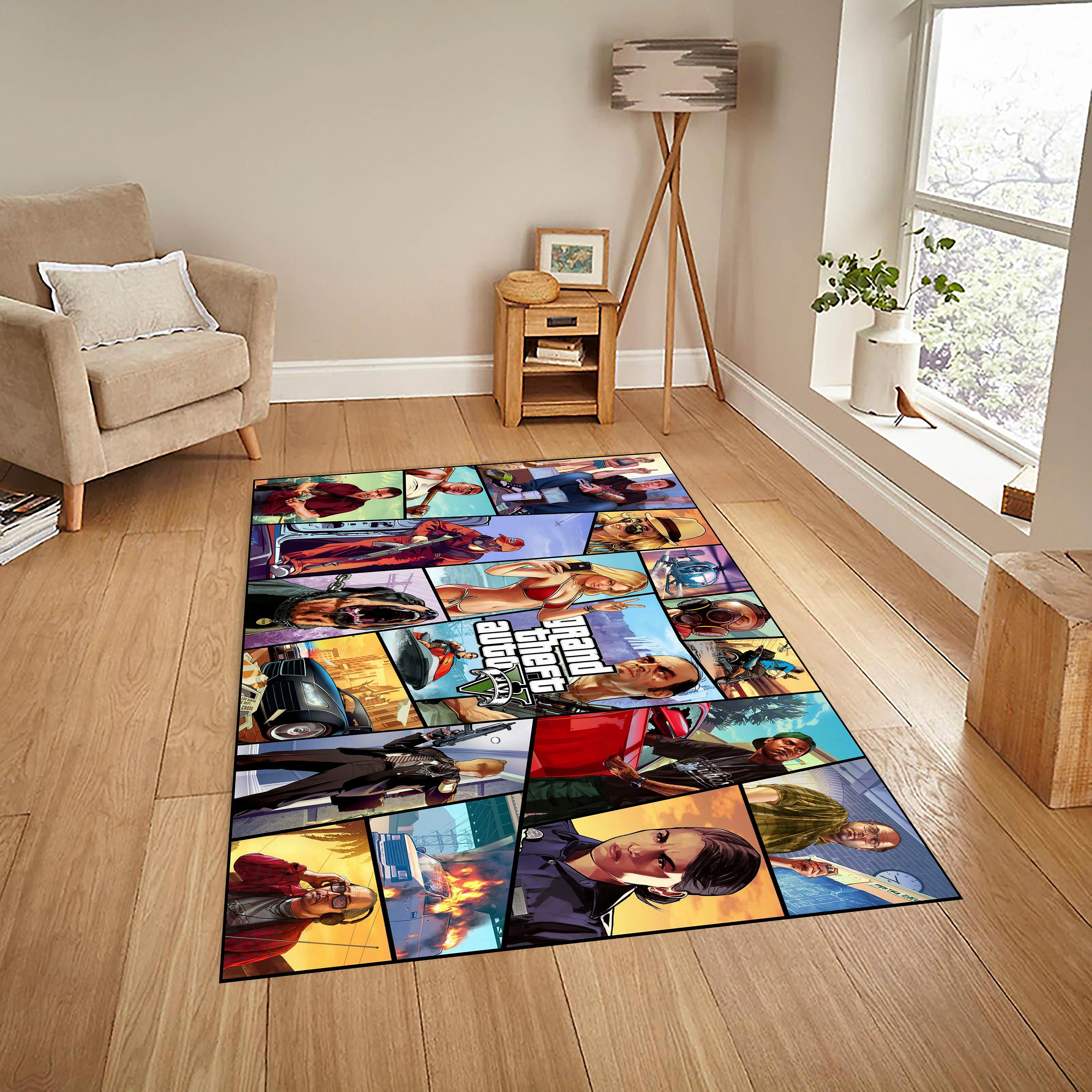GTA 5 Rug,grand Theft Auto Rug,console Rug,gta San Andreas Rug,video ...