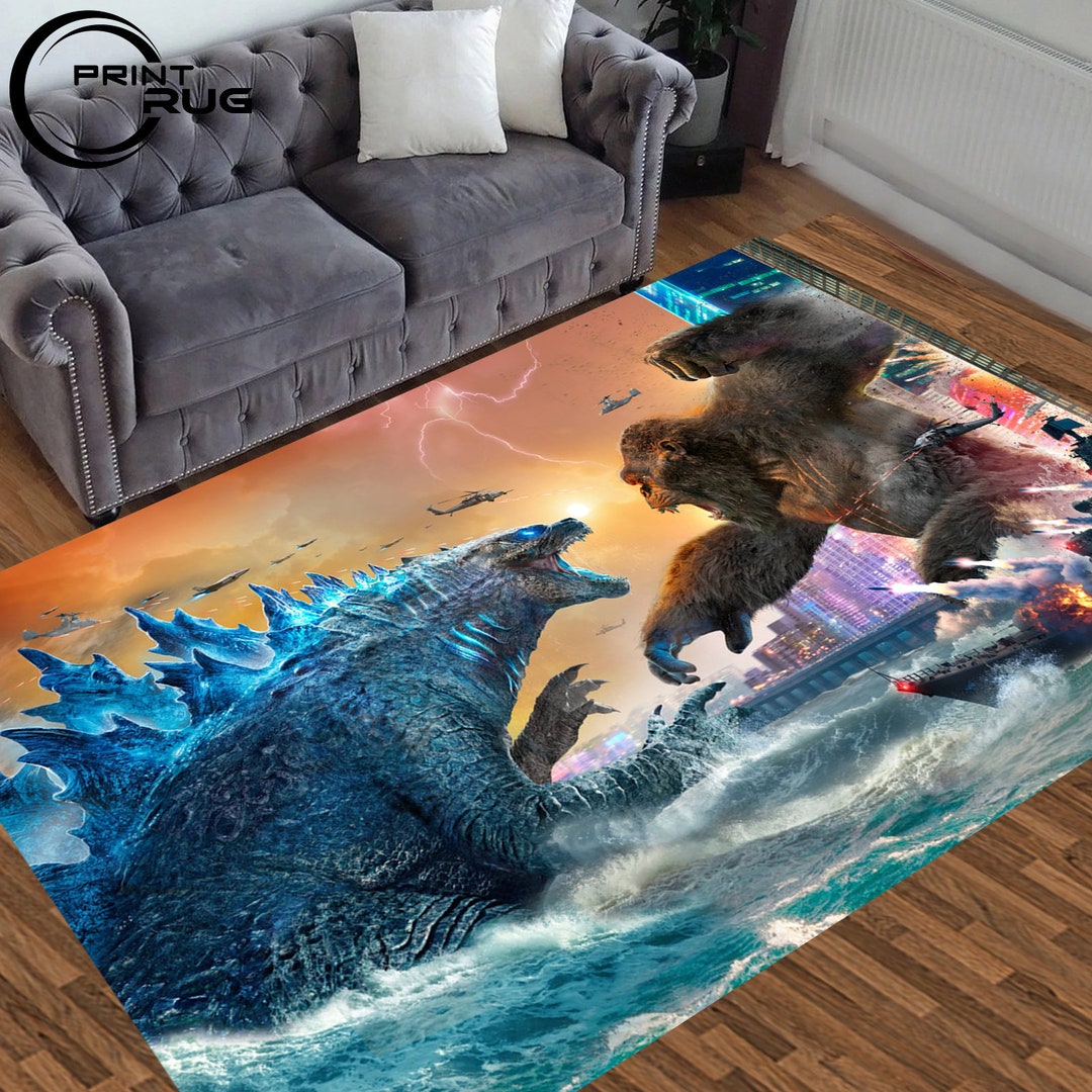 Godzilla Rug,king Kong Rug,gorilla Rugs,movie Rug,godzilla Kong Themed ...
