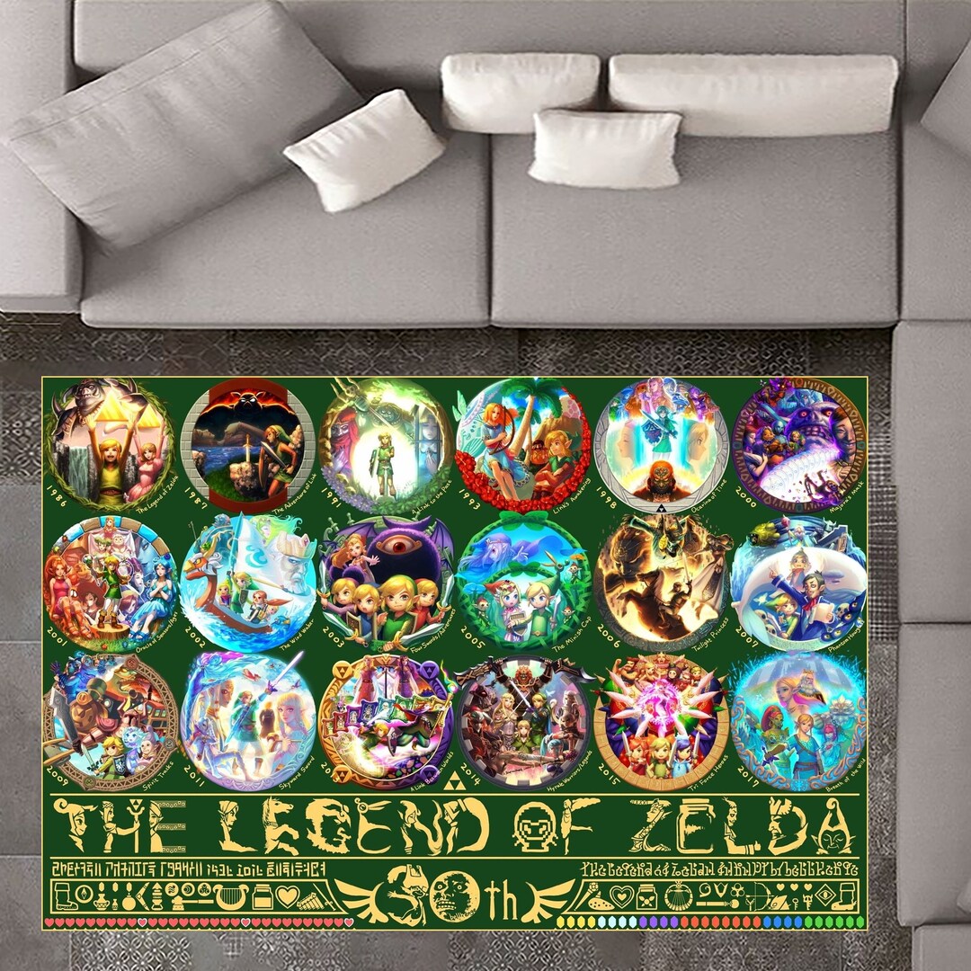 Zelda,the Legend of Zelda Rug,gaming Room Rug, Zelda Poster Rug,zelda ...