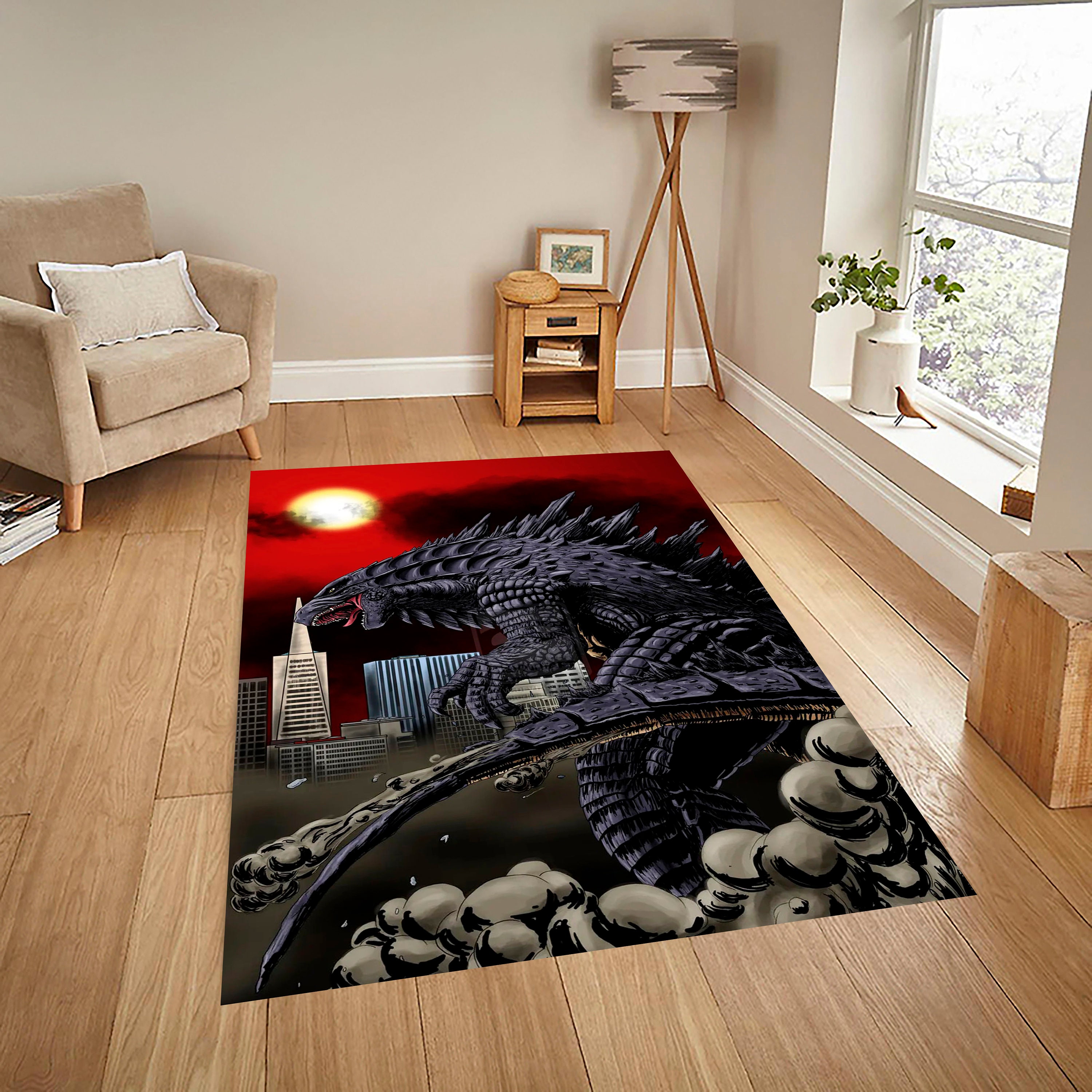 Godzilla Rug,trendy Rug,fantastic Rug,godzilla Themed Rug,scary Rug ...