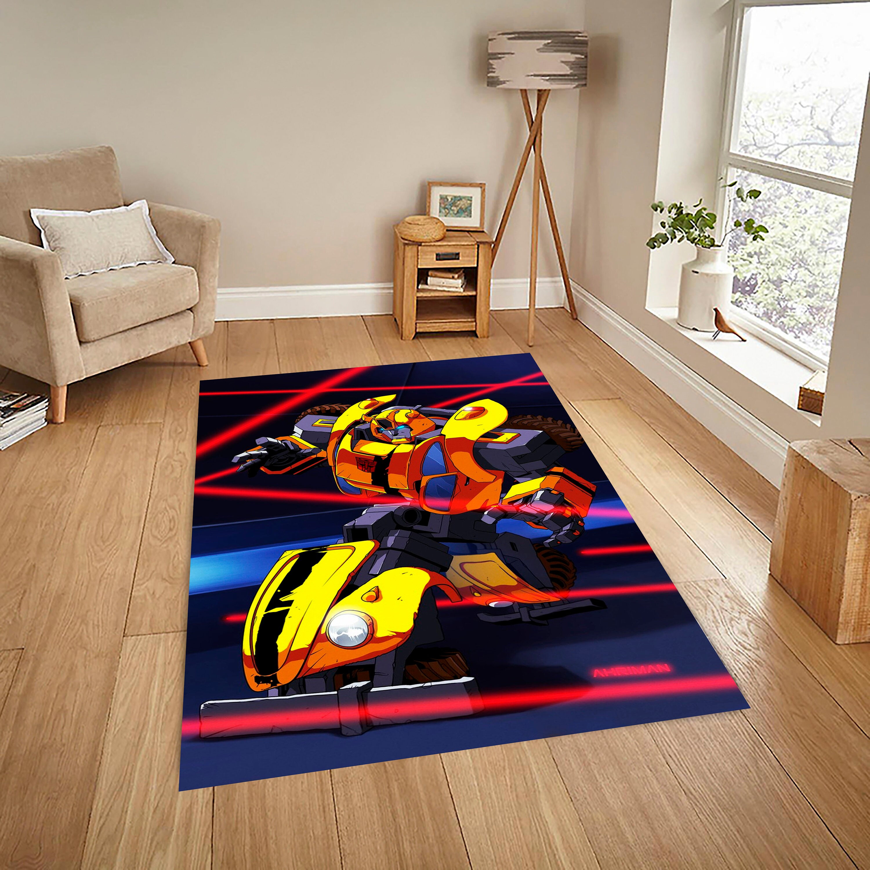 Bumblebee Rug Decor Rug,autobot Theme Rug,kids Room Rug,home Decor Rug ...