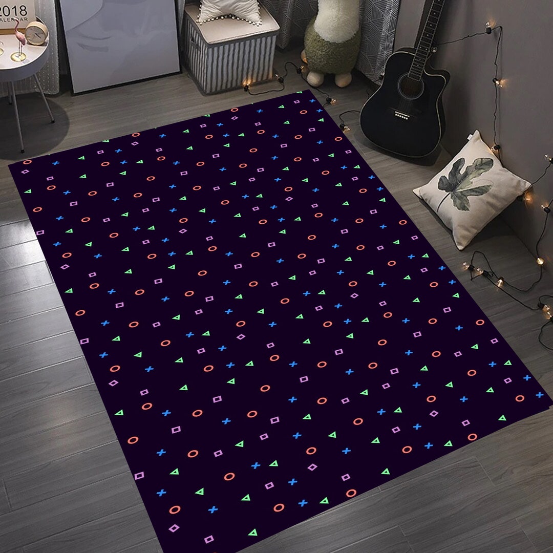 Arcade Pattern Rug,retro Game Rug,arcade Game Rug,gameroom Rug,gift for ...