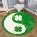 Round Clover Rug,clover Ying Yang Rug,round Four Leaf Clover Rug,clover ...