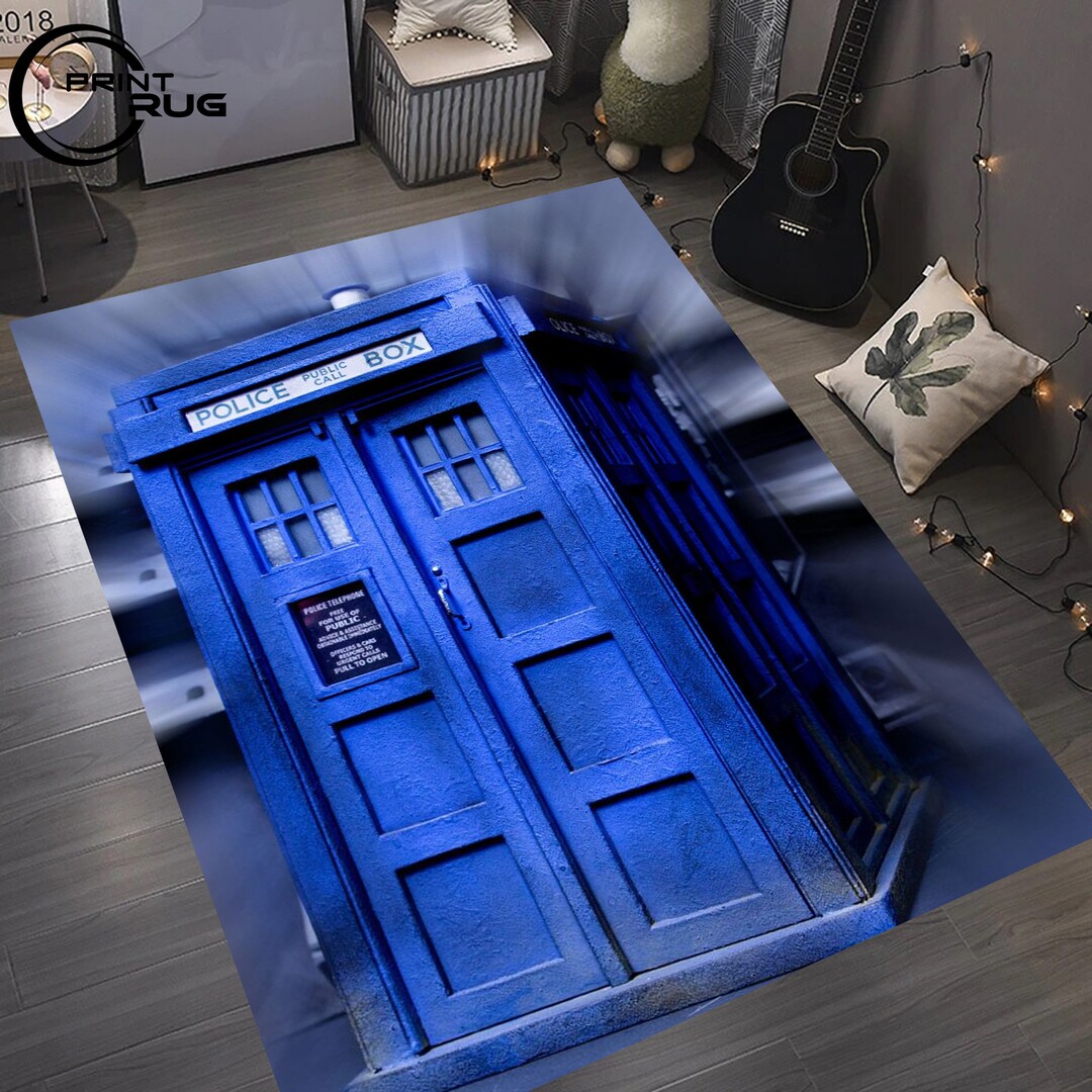 PO Box Rug,police Box Rug,box Pattern Rug,police Blue Rug,boys Room Rug ...