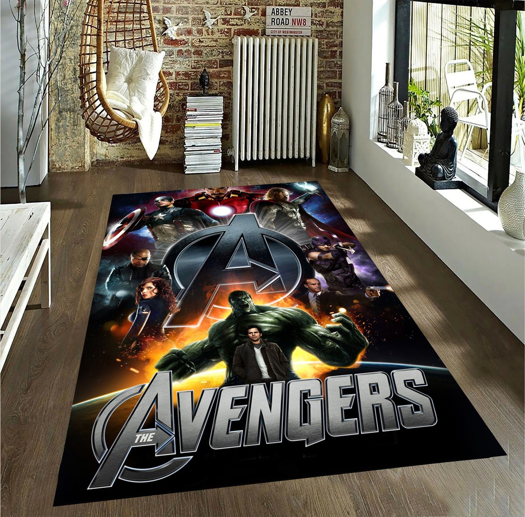 Avengers Superhero Themed Marvel Rug,fantastic Cartoon Mat,marvel Decor ...