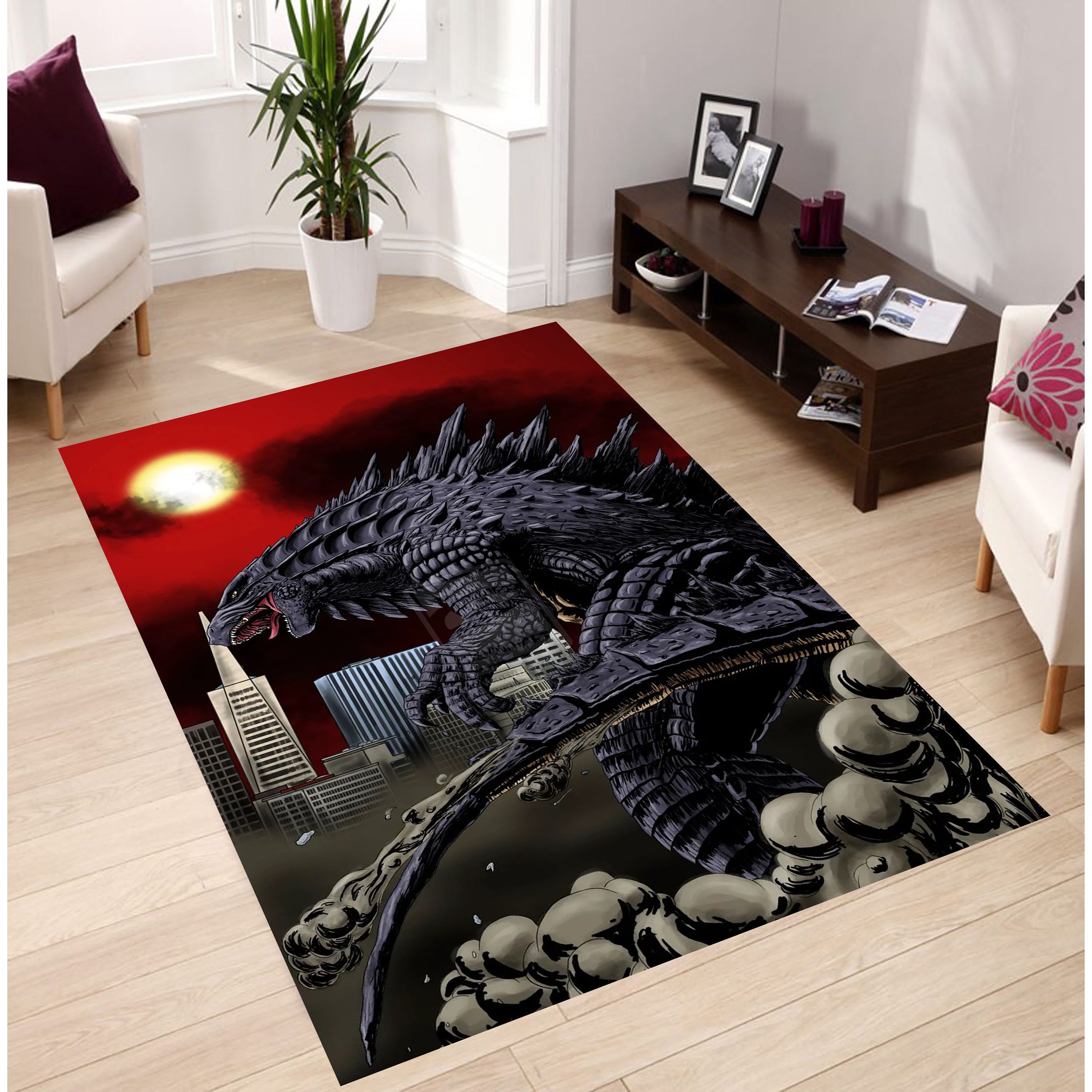 Godzilla Rug,trendy Rug,fantastic Rug,godzilla Themed Rug,scary Rug ...