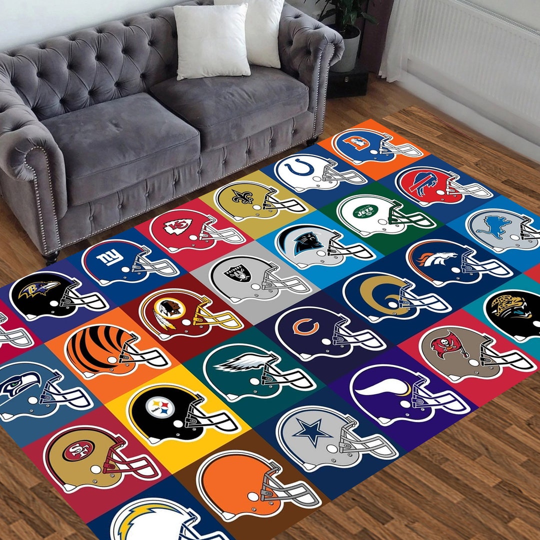 Football Teams Logo Rug,american Football Logo Rug,sports Logo Rug,nfl ...