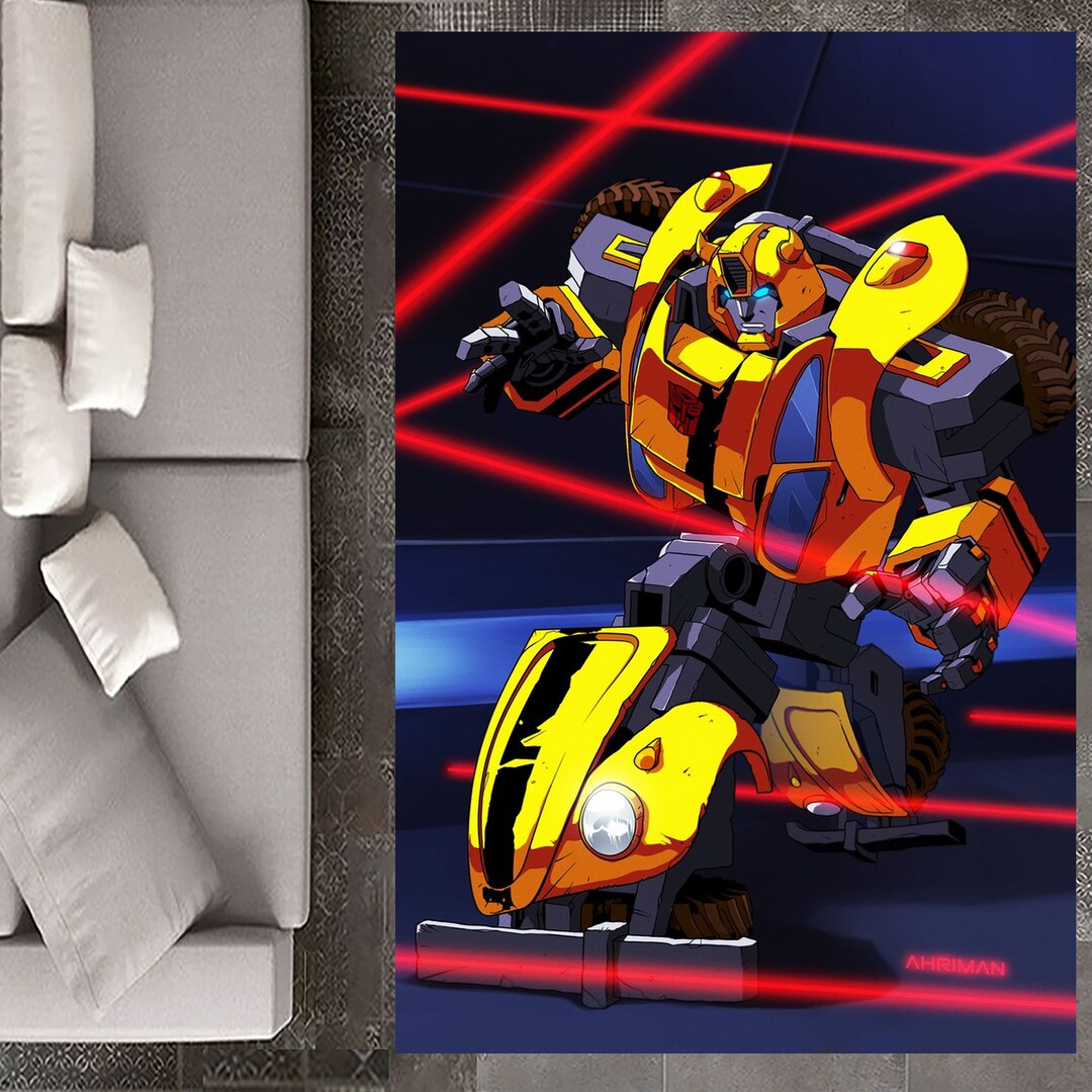 Bumblebee Rug Decor Rug,autobot Theme Rug,kids Room Rug,home Decor Rug ...