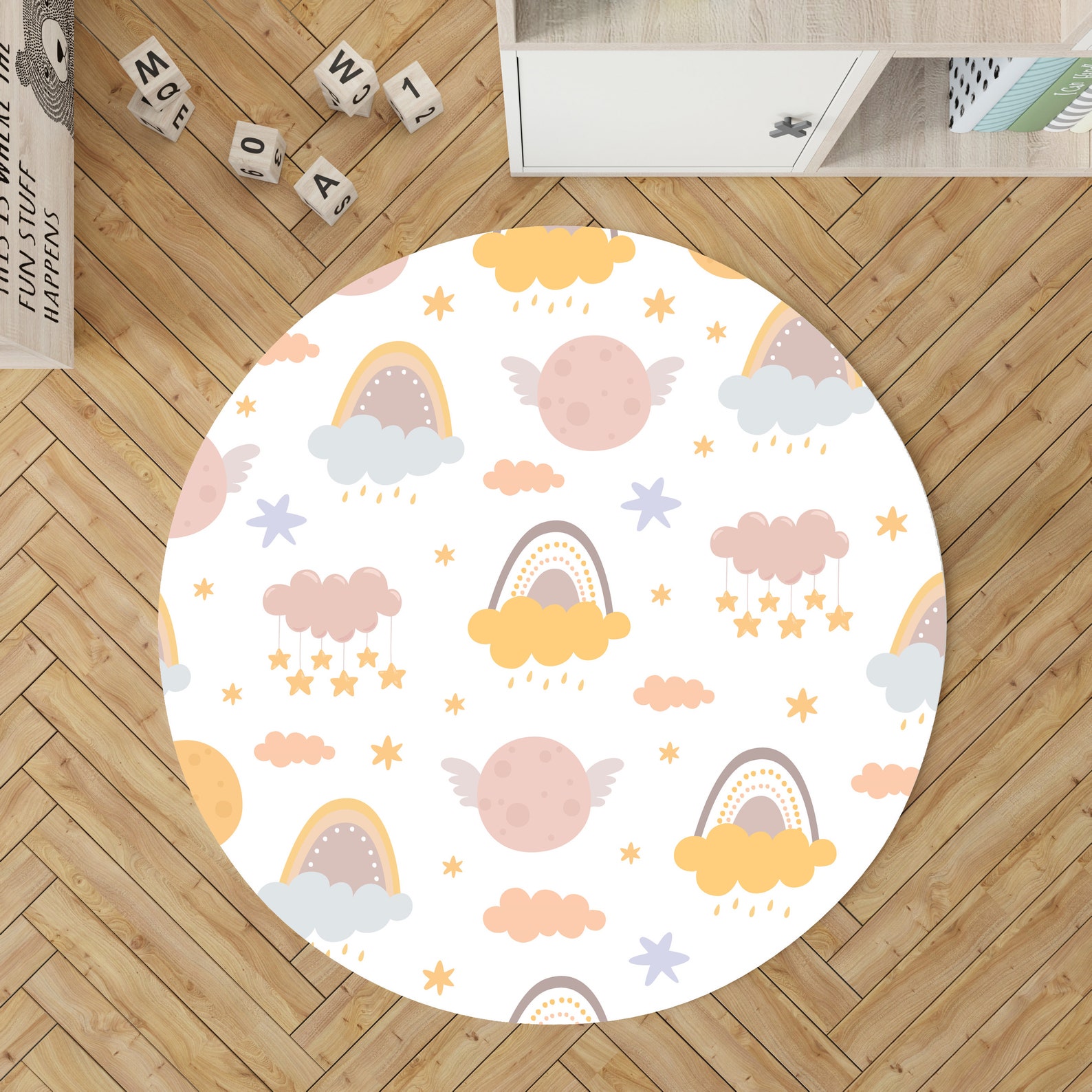 Rainbow Rug,cute Pattern Rug,baby Room Rug,gift for Toddlers,nursery ...