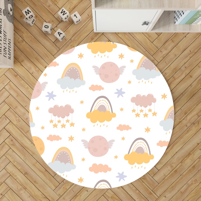 Rainbow Rug,cute Pattern Rug,baby Room Rug,gift for Toddlers,nursery ...