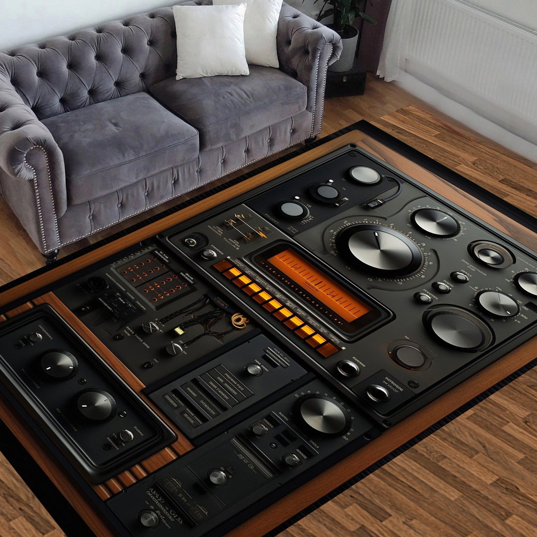 Voice Controller Rug,speaker Rug,retro Rug,techno Themed Rug,music Rug ...