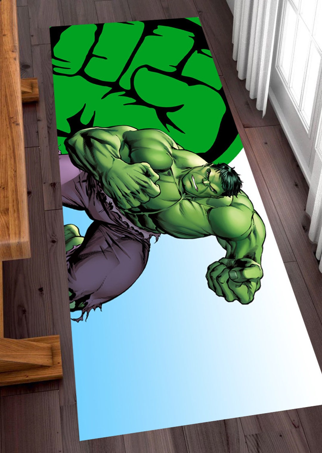 Hulk Runner Rug,hallway Rug,corridor Rug,kid's Room Runner,cartoon ...