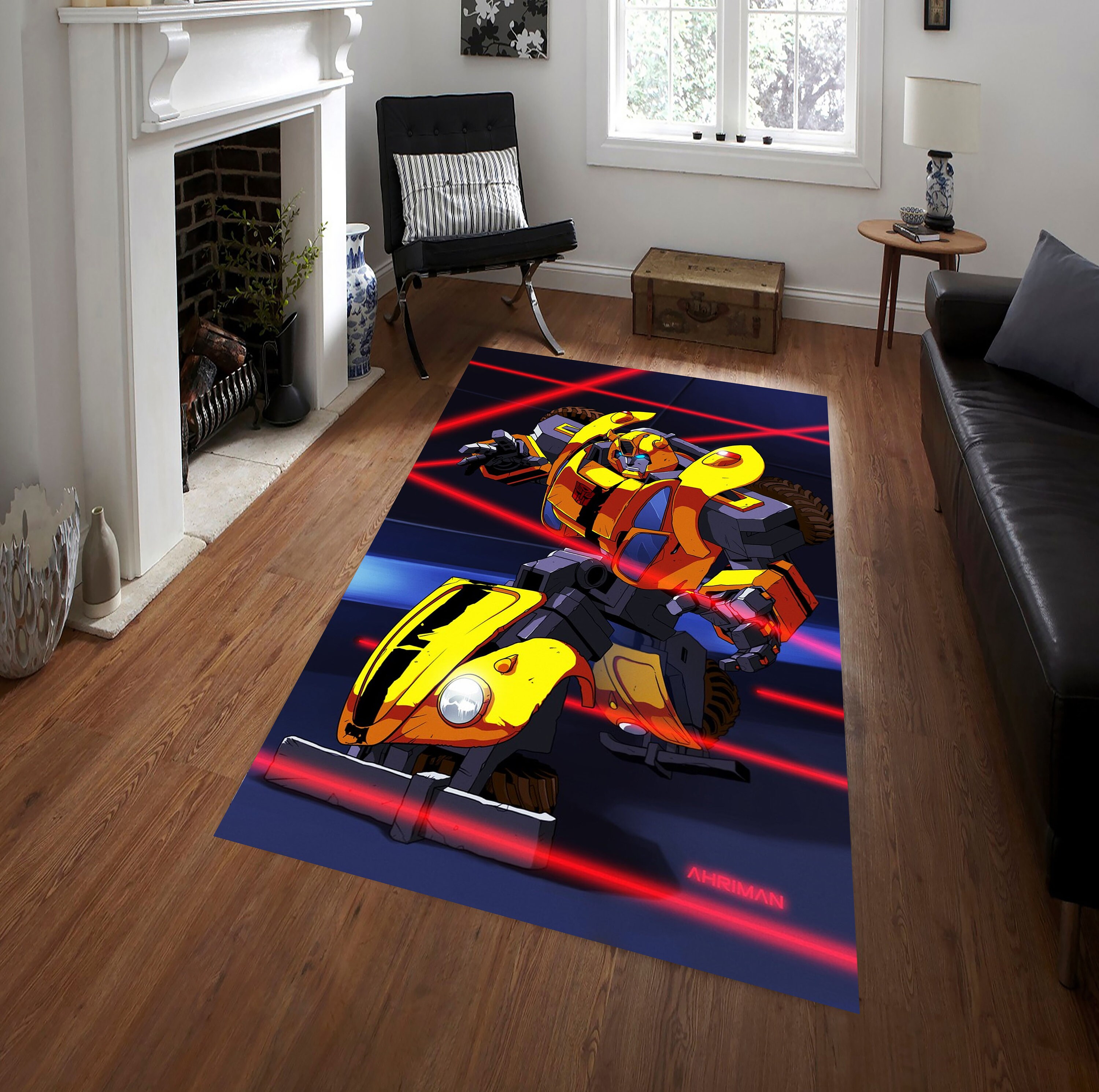 Bumblebee Rug Decor Rug,autobot Theme Rug,kids Room Rug,home Decor Rug ...