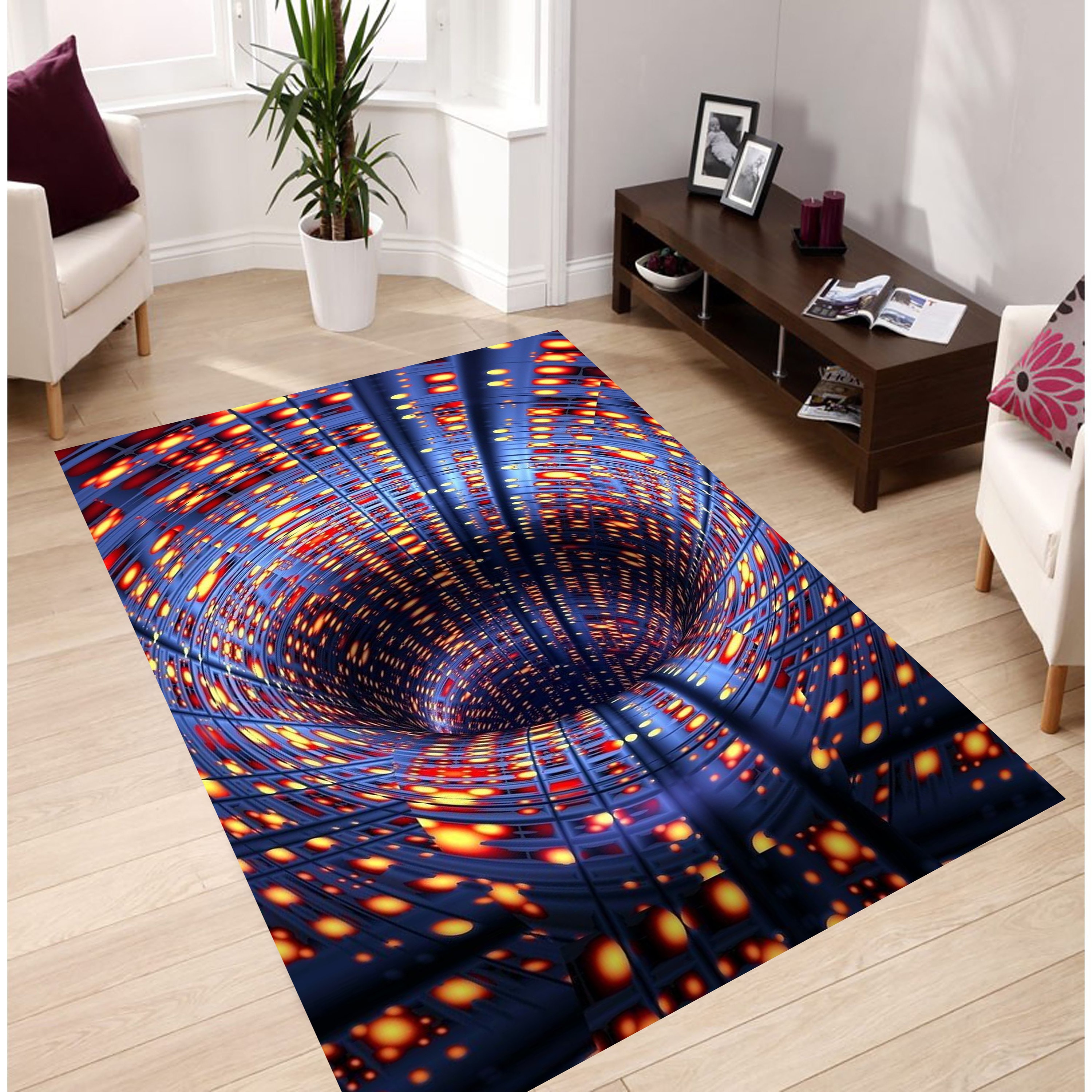 Blue Vortex Rug,optical Illusion Rug,hole Rug,hallway Rug,vortex ...
