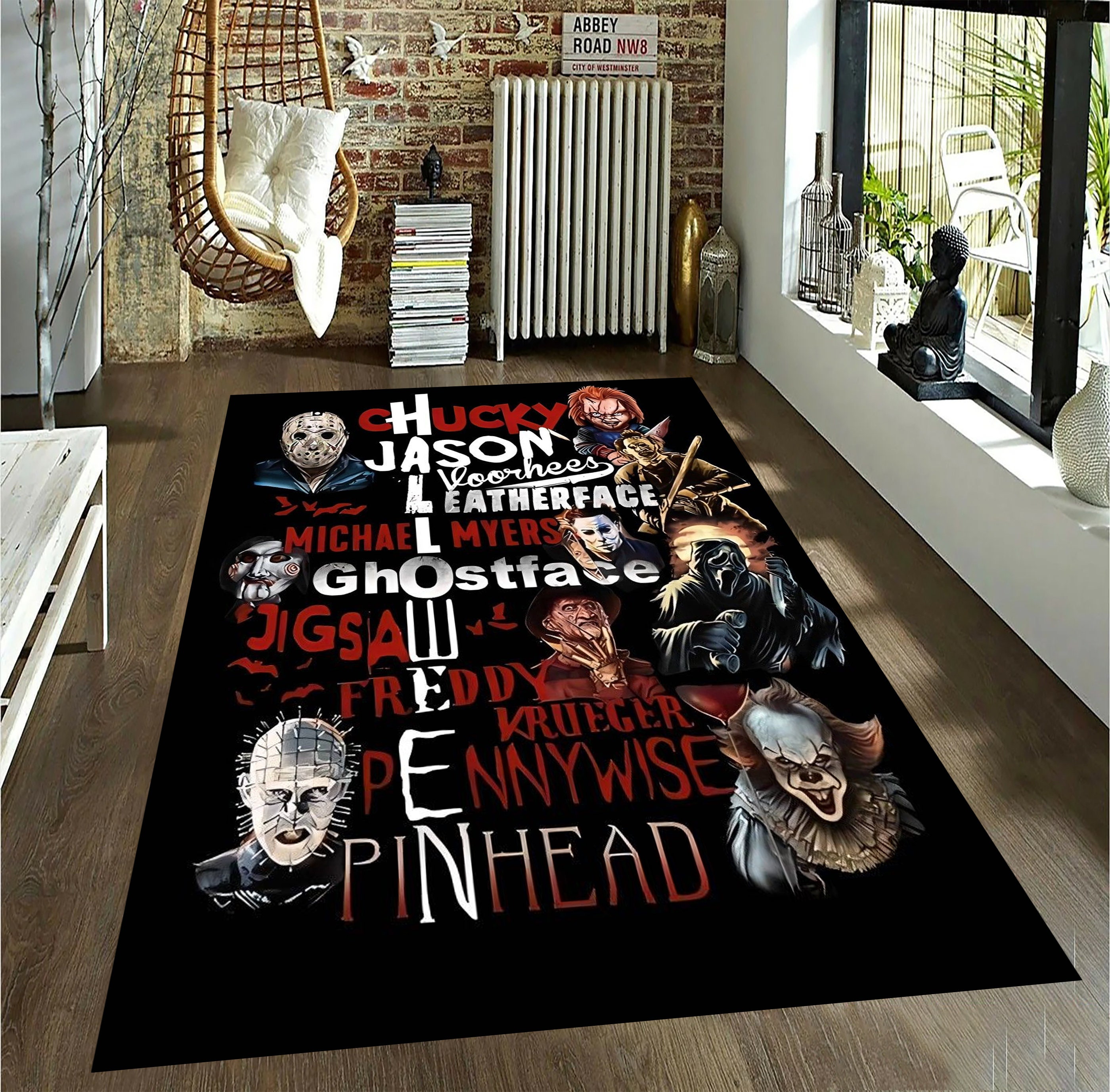 Horror Movie Rug,horror Rug,fear Rug,movie Rug, Movie Room Decor ...