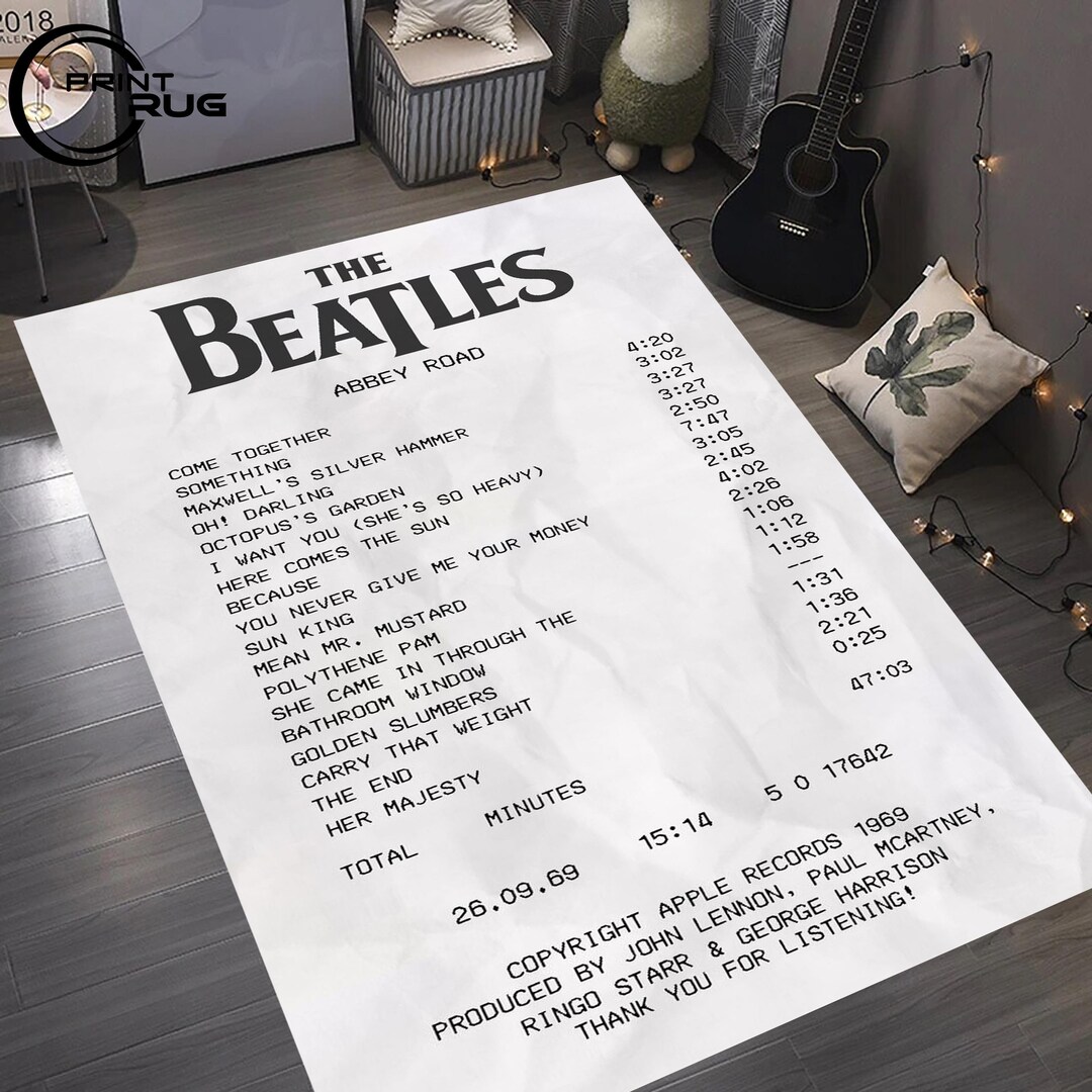 The Beatles Album Bill Rug,rock Metal Rug,metal Rug,heavy Metal Rug ...