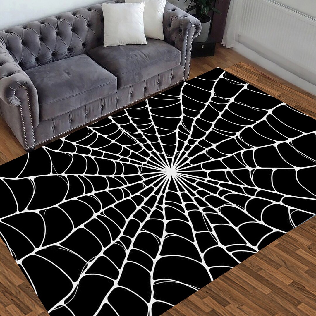 Black Spider Web Rug, Spiderman Rug,spider Man Rug,super Hero Rug, Kids ...