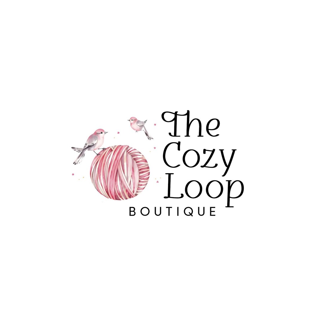 The Cozy Loop - Premade Knitting Logo - Etsy
