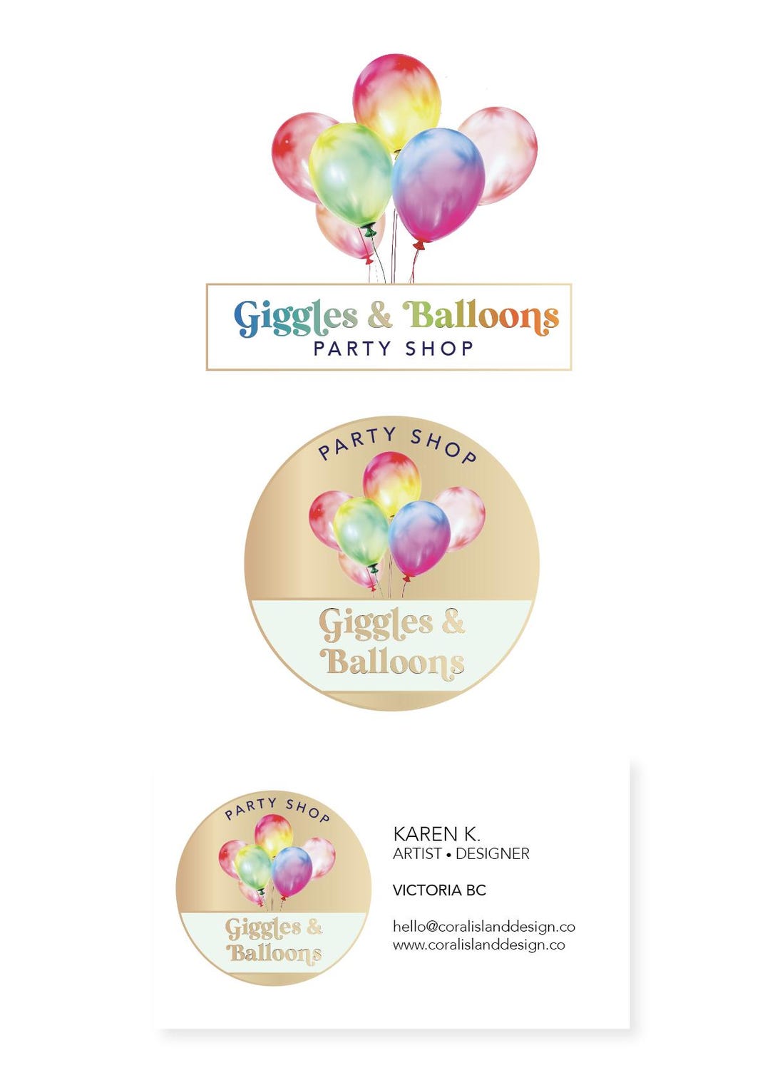 Premade Party Shop Logo | Customizable Branding Kit for Small Business ...