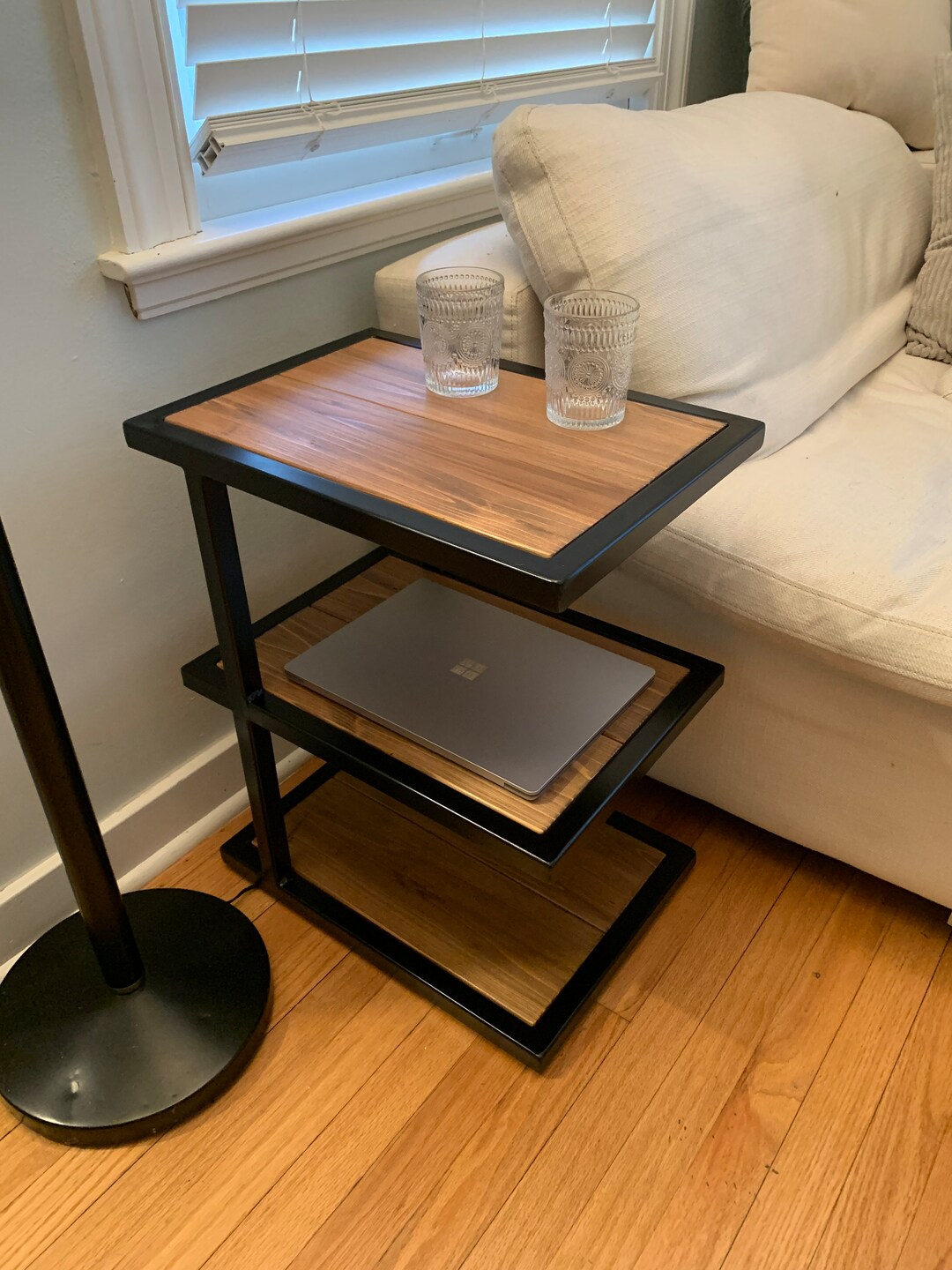 End Table, 3 Tier End Table, Steel End Tables - Etsy