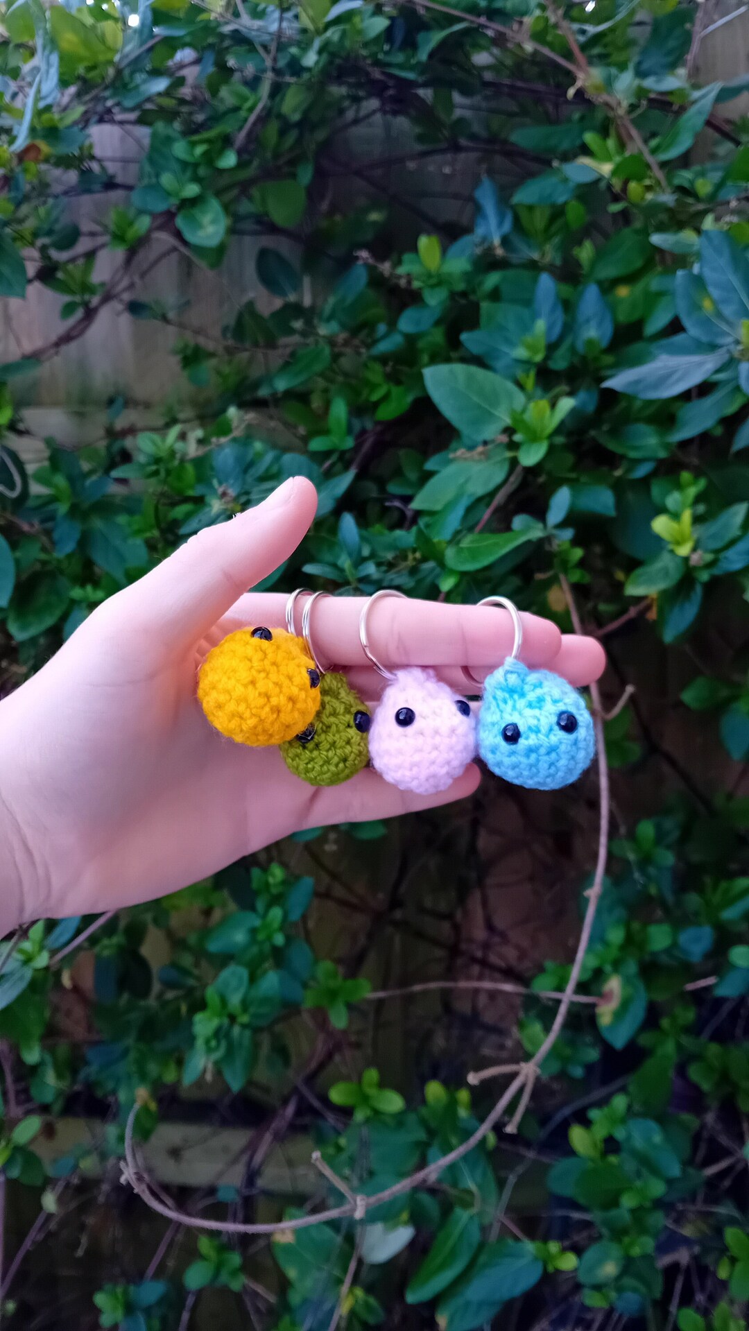 Mini Crochet Keychain, Stress Buddy, Anxiety Ball, Keychain Toy ...