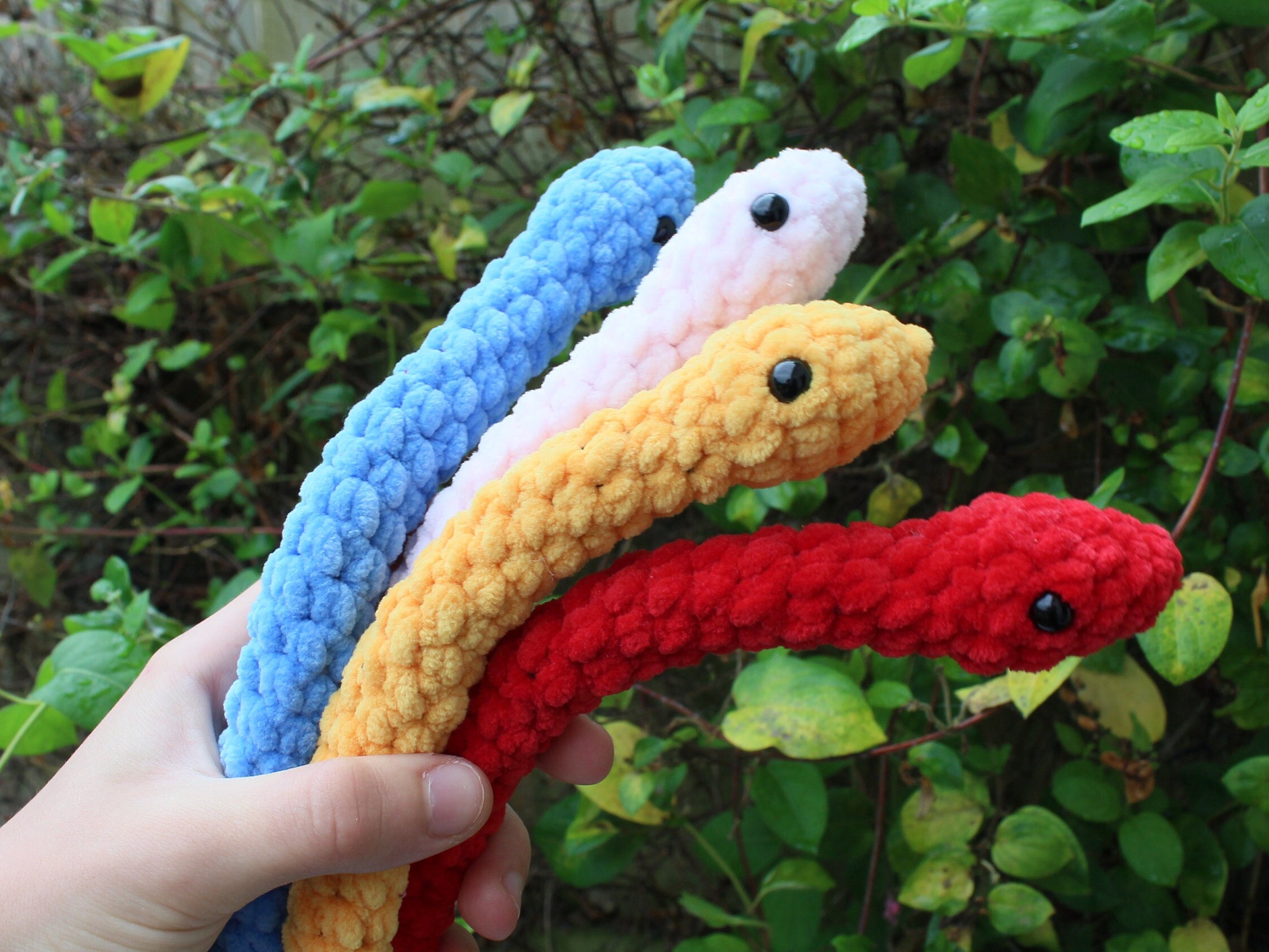 Crochet Snake Handmade Crochet Plushie Great Handmade Gift, Snake ...