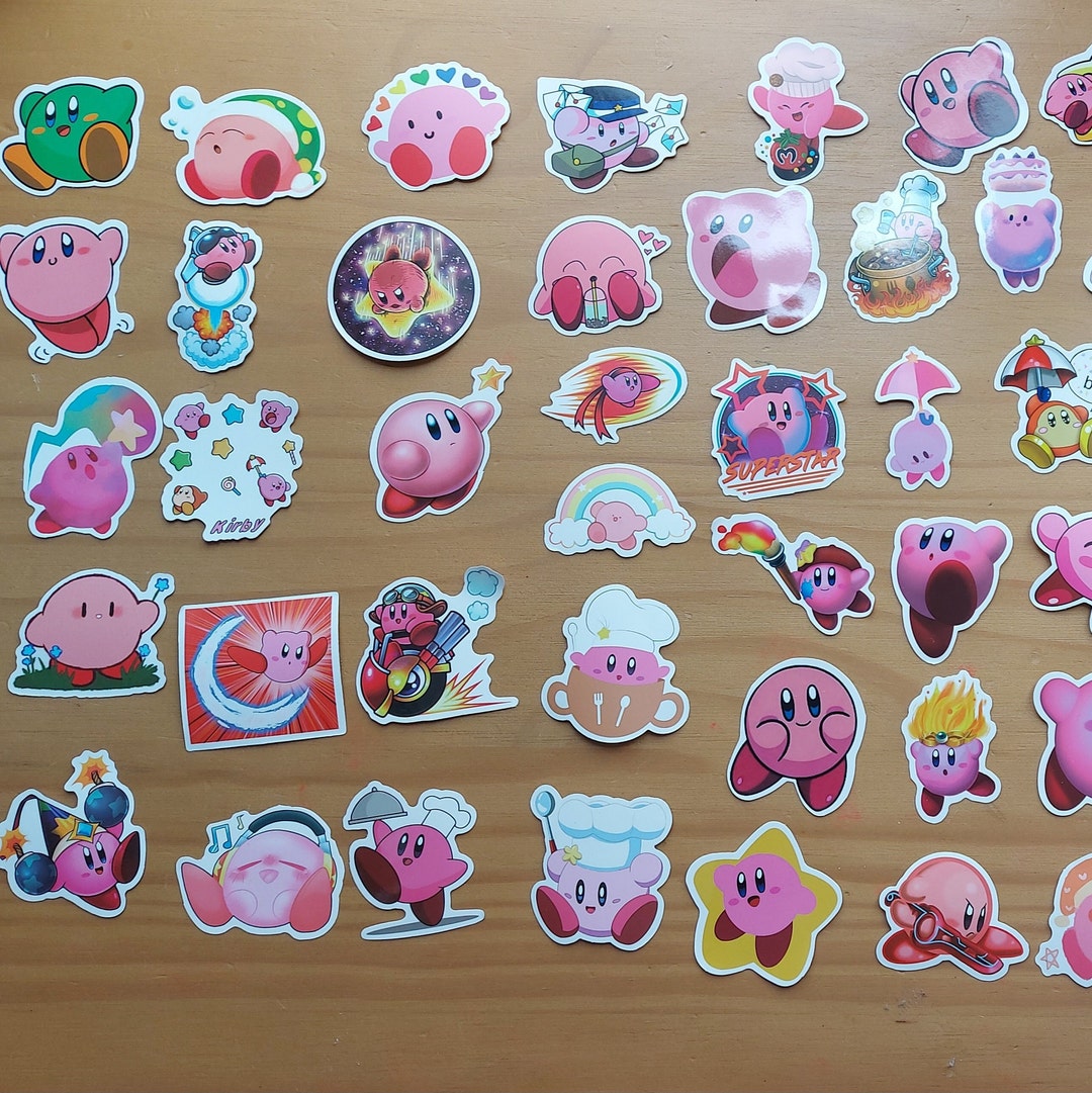Kirby Stickers - Kawaii Computer, Phone, Notebooks - Nintendo Video ...