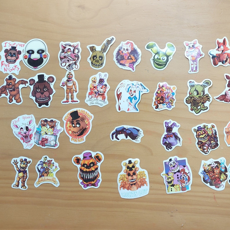 Stickers Freddy Fazbear Stickers: Dive Into Fear With Our Terrifying ...