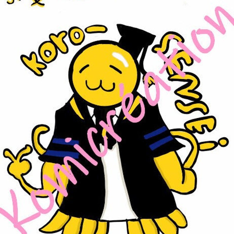 Koro-sensei Manga Poster Kawaii Drawing to Download - Etsy Australia