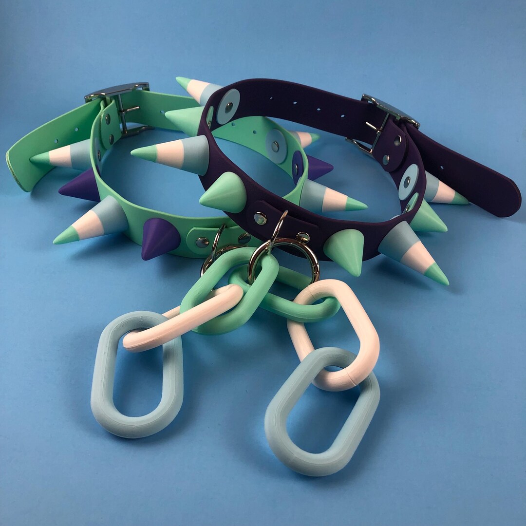 Gay MLM Chunky Spike Collar Fursuit Collar Cosplay Collar Costume ...