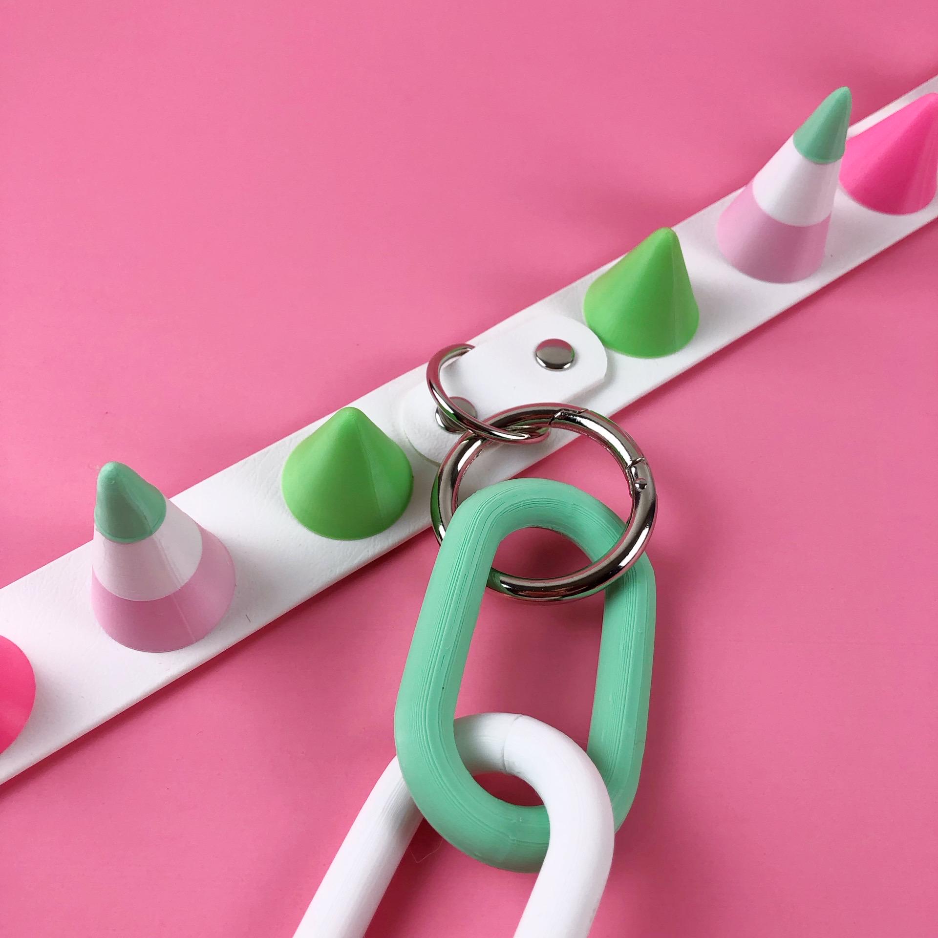 Abrosexual Chunky Spike Collar Fursuit Collar Cosplay Collar Costume ...