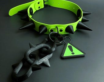 Aroace Chunky Spike Collar | Fursuit Collar | Cosplay Collar | Costume ...