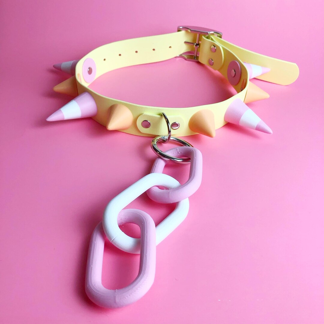 Pangender Chunky Spike Collar | Fursuit Collar | Cosplay Collar ...