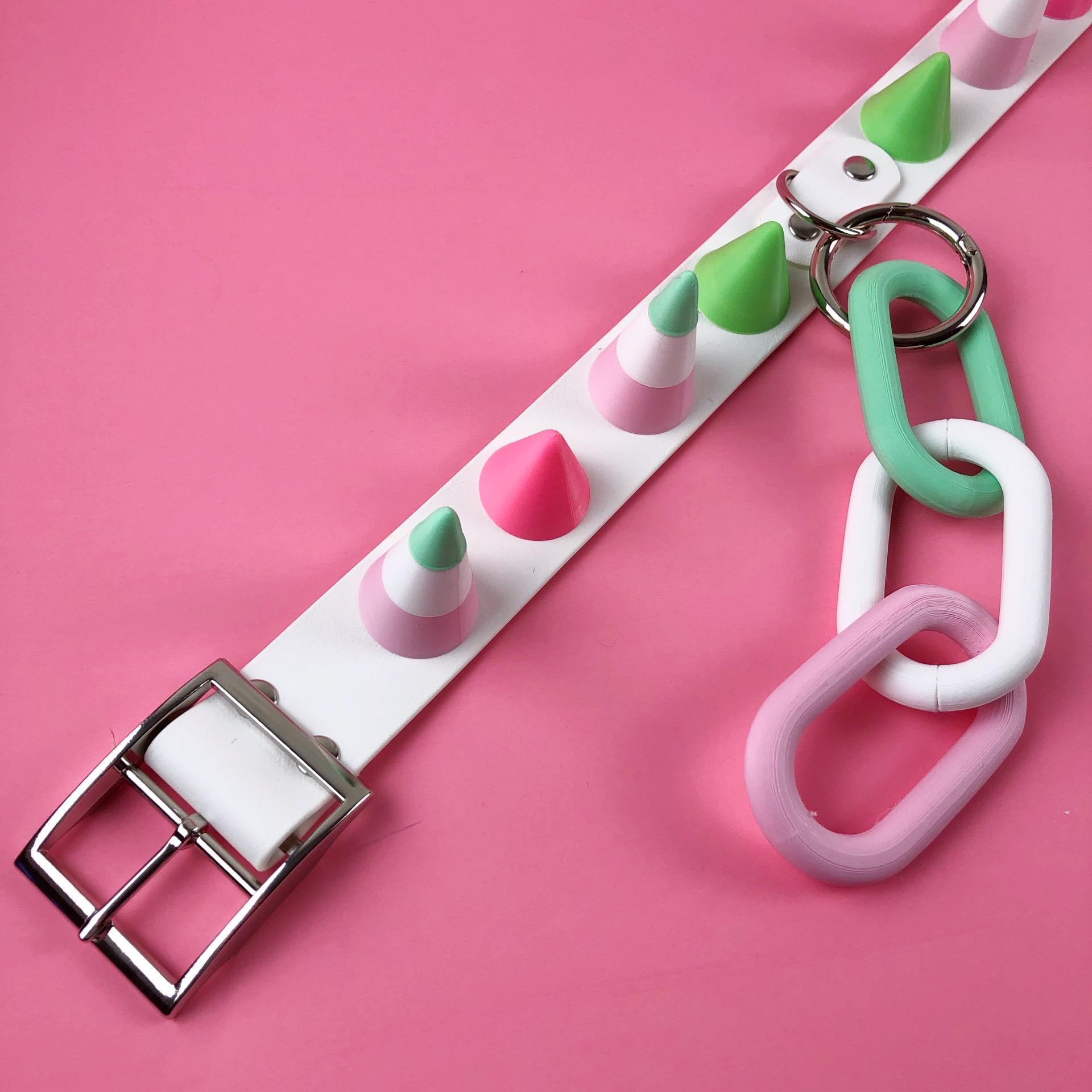 Abrosexual Chunky Spike Collar Fursuit Collar Cosplay Collar Costume ...