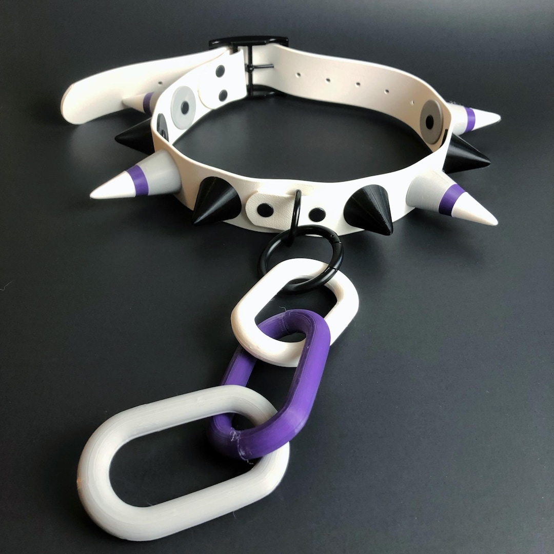 Demisexual Chunky Spike Collar | Fursuit Collar | Cosplay Collar ...