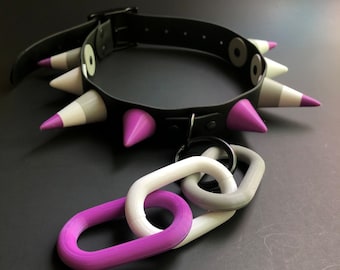 Aroace Chunky Spike Collar | Fursuit Collar | Cosplay Collar | Costume ...