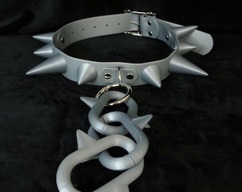 Sage Green / Khaki Chunky Spike Collar | Fursuit Collar | Cosplay ...