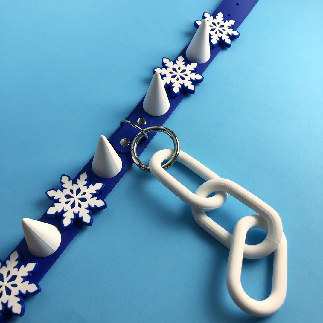 Snowflake Chunky Spike Collar Fursuit Collar Cosplay Collar Costume ...