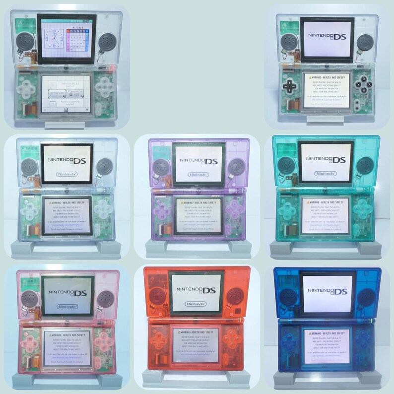 Nintendo DS Lite Videogame Console Various Colors Reshelled With Stylus ...