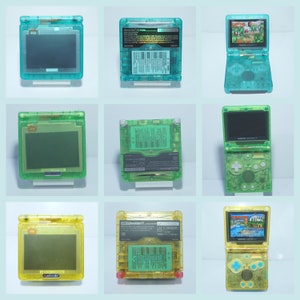 Various Colored Nintendo Game Boy Advance SP Gba SP, Reshelled ...